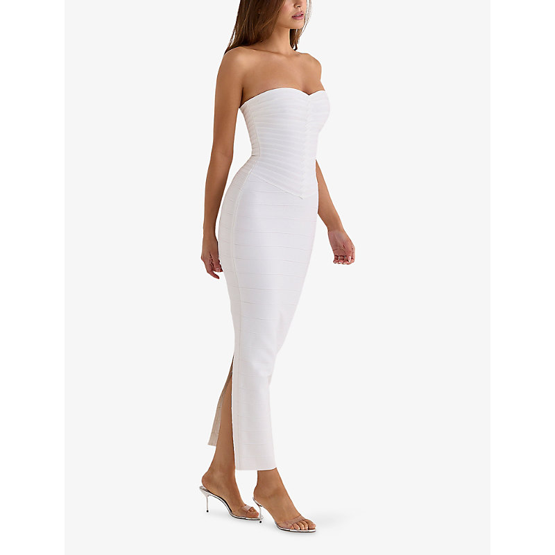 HOUSE OF CB House of CB Sweetheart Strapless Stretch-Woven Maxi Dress